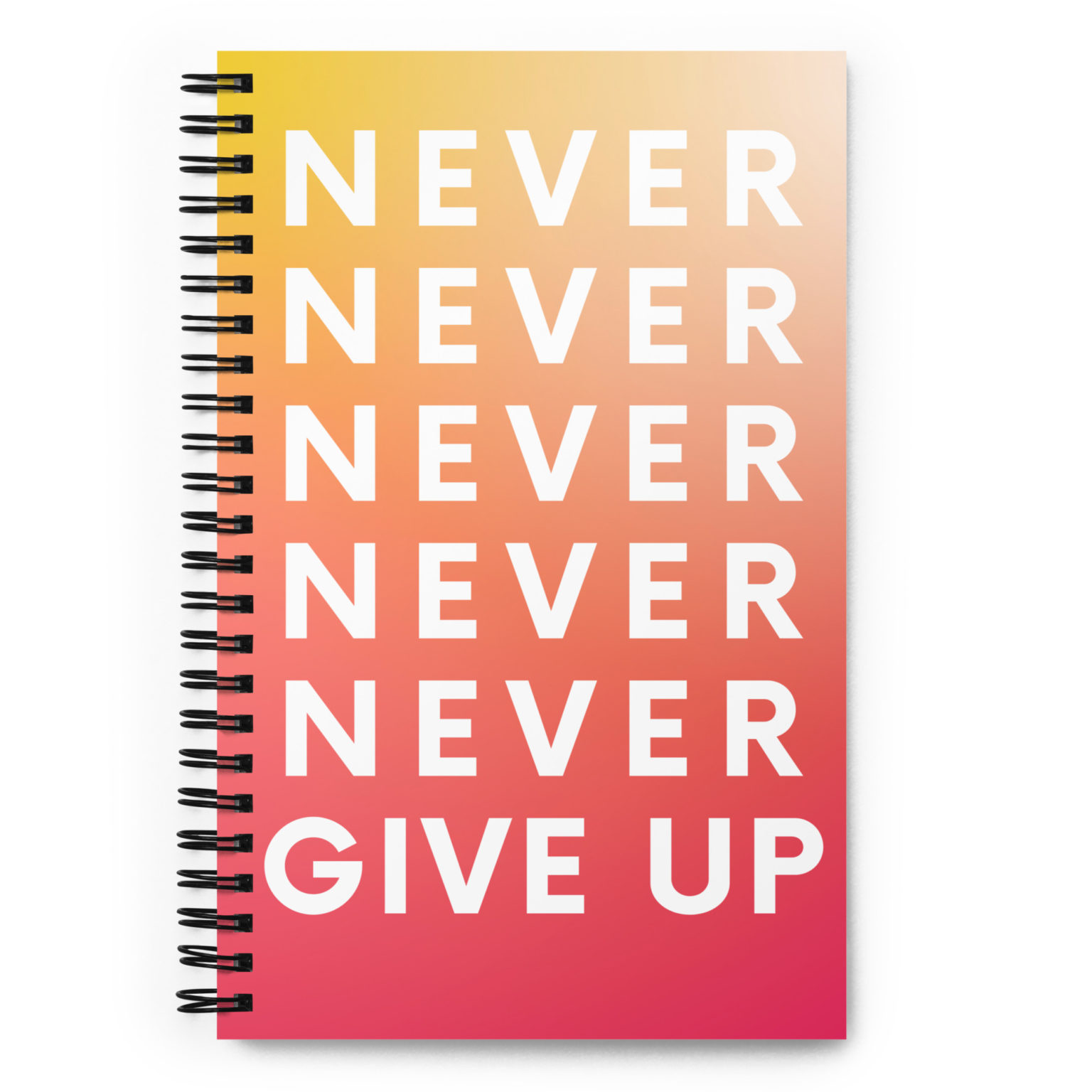 Never Give Up Spiral Notebook - Echo Recovery